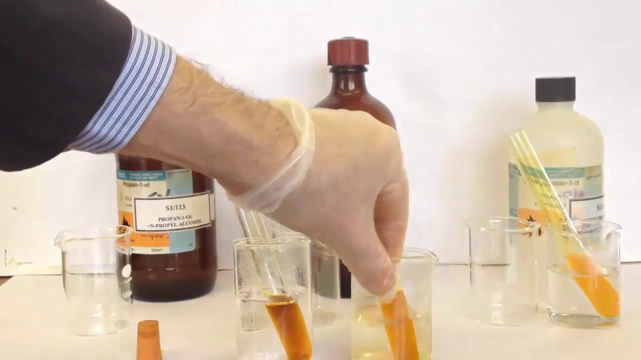 Experiment for Alcohol Identification - YouTube