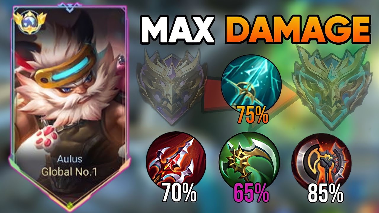aulus best build and emblem - top 1 global aulus new game play - aulus ...