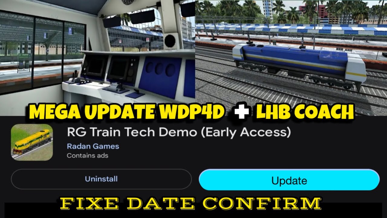 RG Train Tech Demo | Mega Update | WDP4D+LHB Coach Add - YouTube