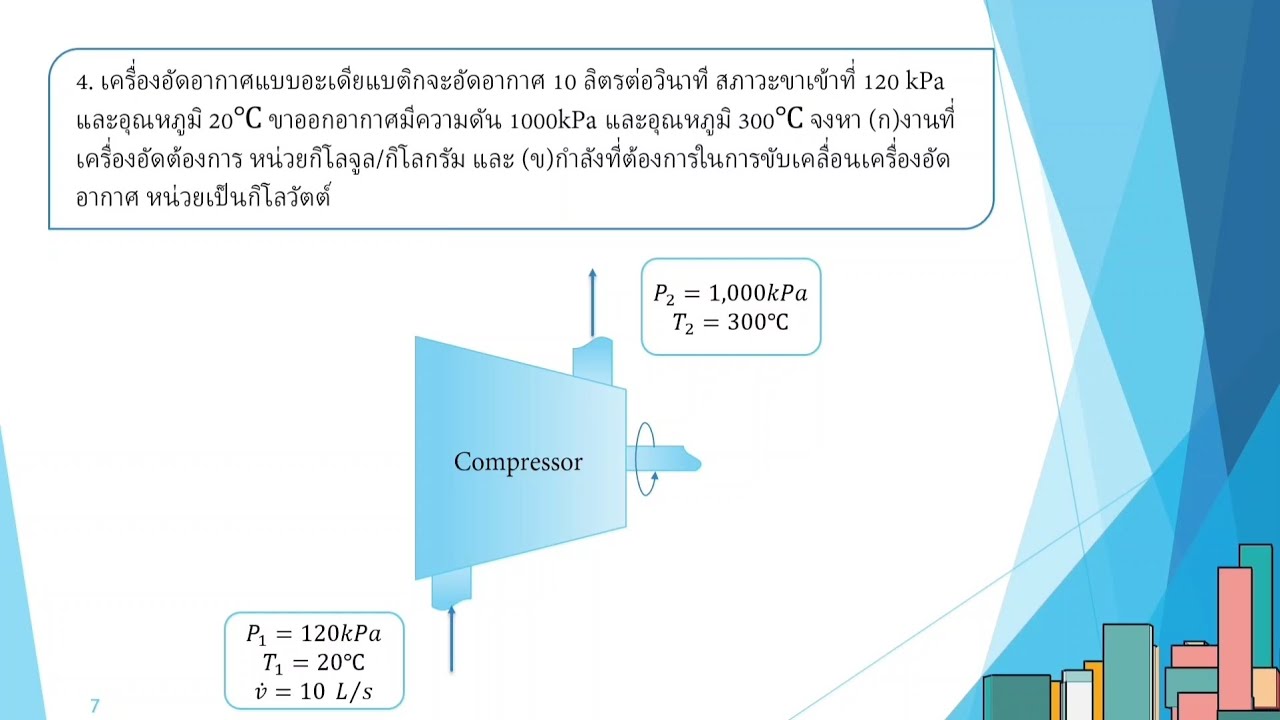 เฉลยข้อสอบ เทอร์โมไดนามิกส์_ เครื่อง กระจาย อากาศ Diffuse, เครื่อง อัด ...