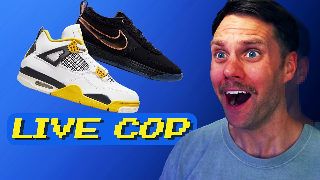 🔴 LIVE COP: Air Jordan 4 Vivid Sulfur & Nike Book 1 - YouTube