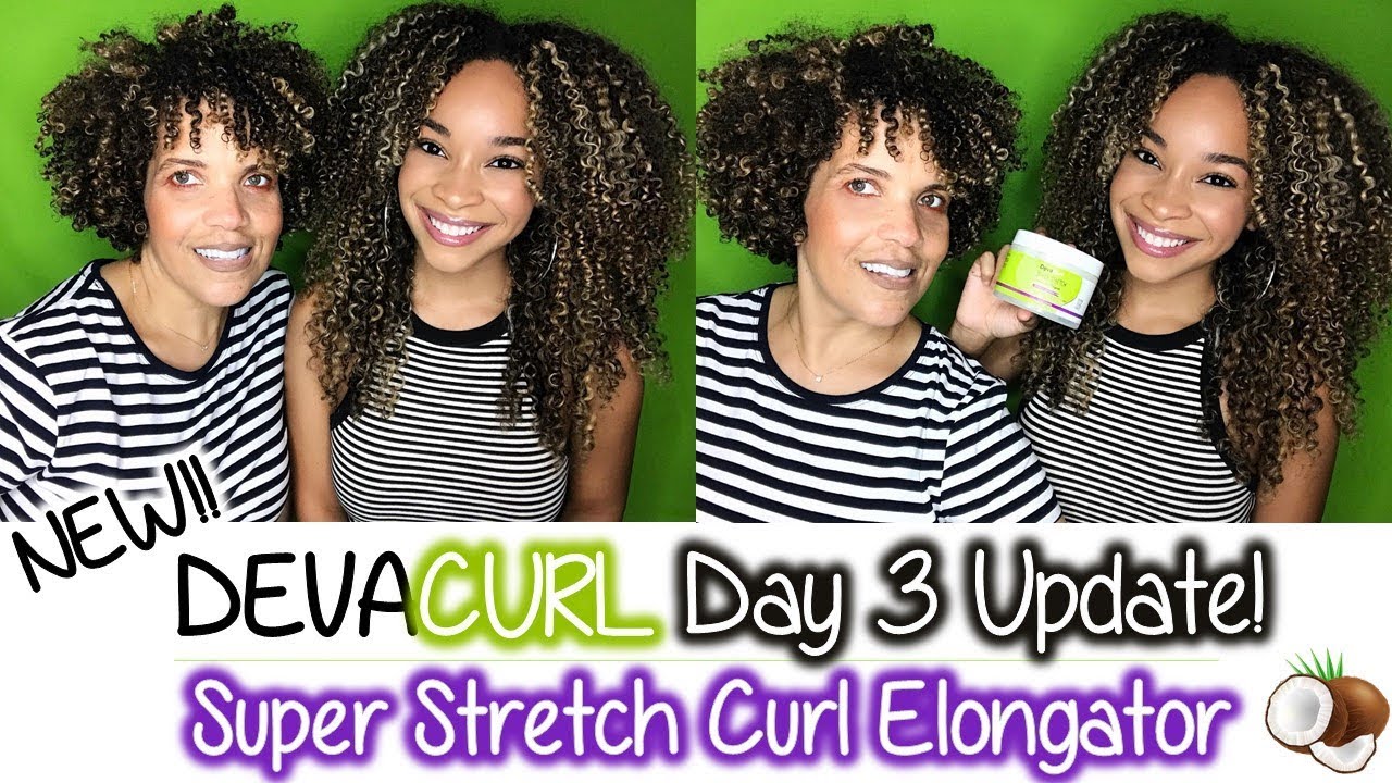 DevaCurl Day 3 Update | Super Stretch Coconut Curl Elongator - YouTube