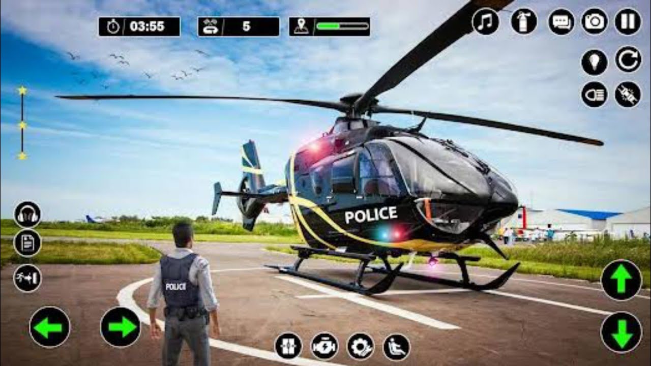 US Police Helicopter Flying Rescue Game 3D - Helicopter Simulator ...