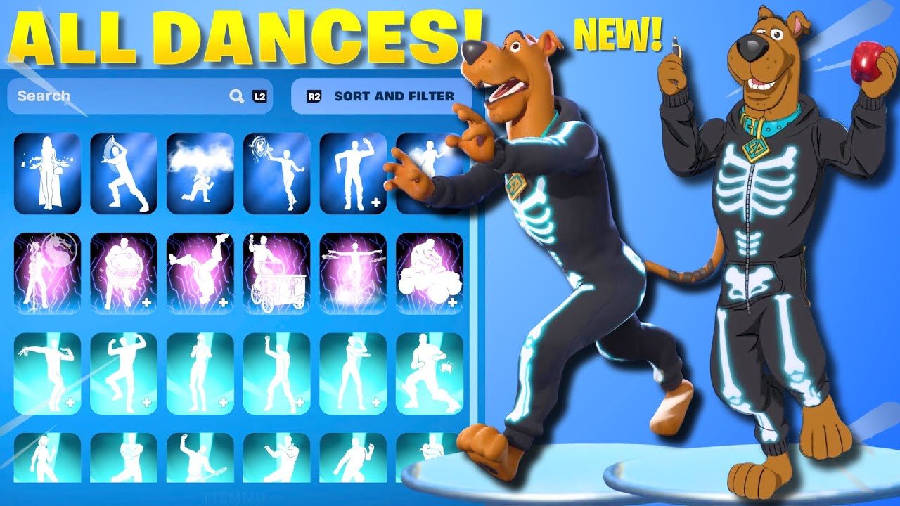 SCOOBY DOO Skin Showcase On 400+ ORIGINAL Fortnite Dances & TikTok Icon ...