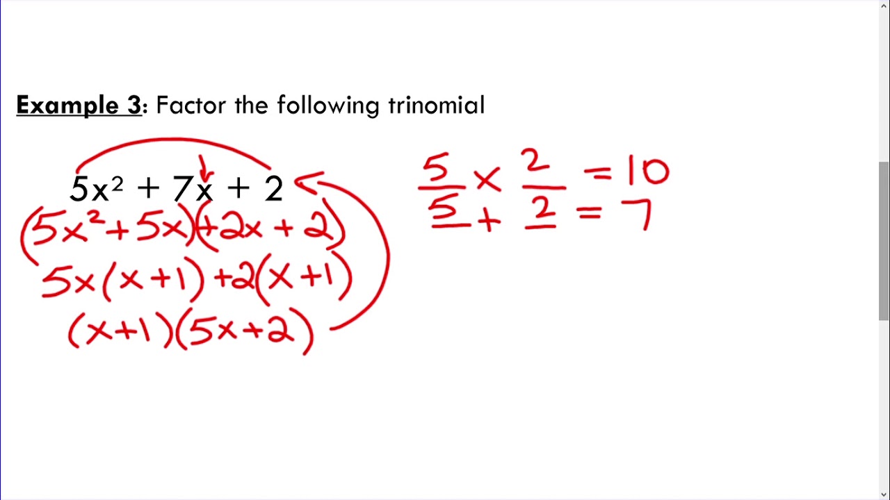 Review on Factoring - Type 2 Trinomials - YouTube