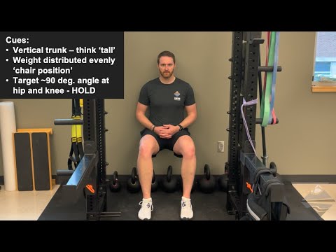 Wall Sit Isometric Squat - YouTube