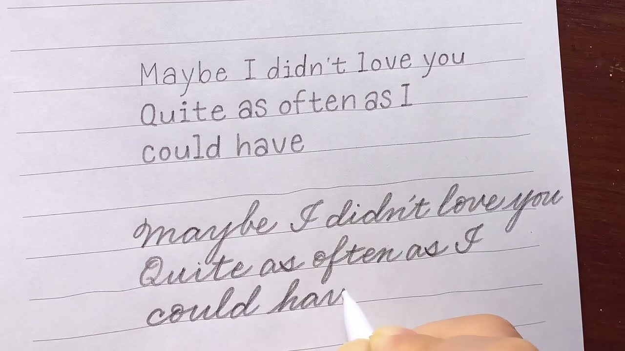 PRINT Handwriting VS. CURSIVE Handwriting (with a mechanical pencil ...