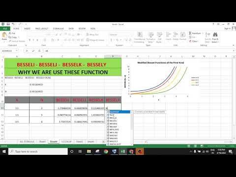 besselI # Besselj # besselk # bessely function in excel in hindi- what is difference in all ...