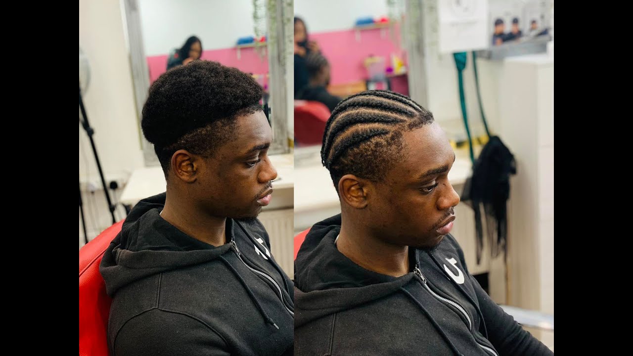 How To Canerow Short Hair #shorthairbraider | My Grip Game - YouTube