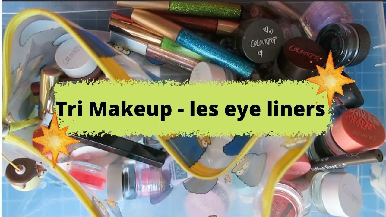 Tri makeup declutter - Eye liners | VLOGMAS - YouTube