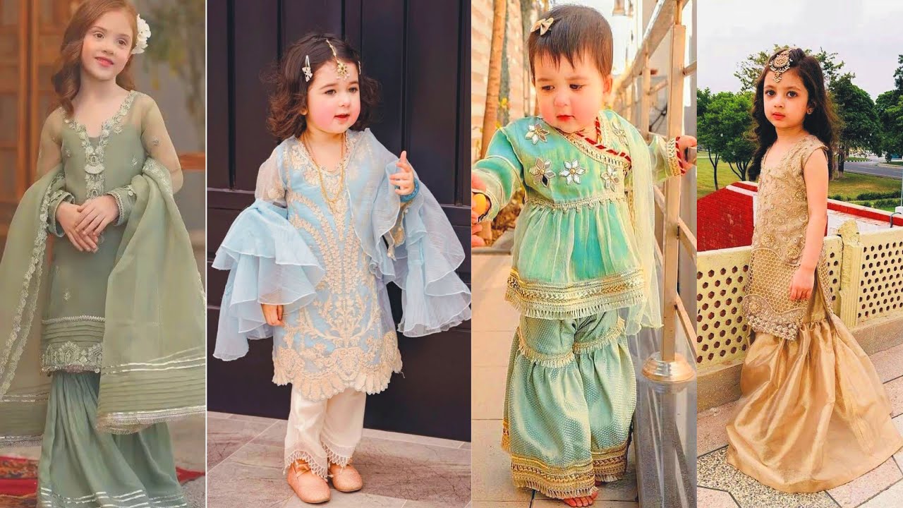Baby Girls Wedding Wear Dress 2023 | Wedding Functions Dress For Kids ...