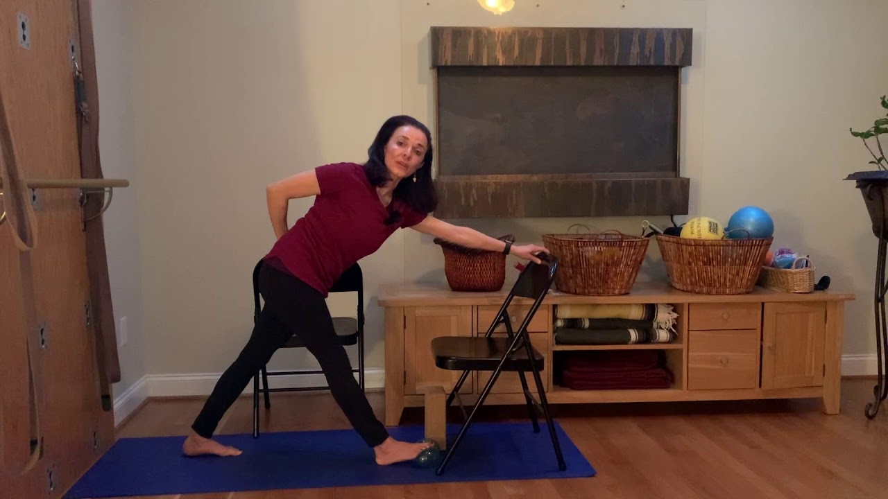 Chair Yoga Revolved Triangle - YouTube