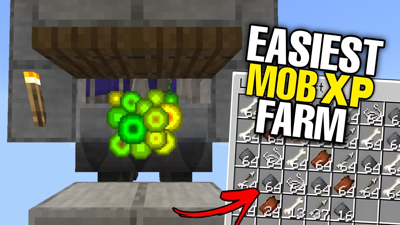 Easiest Mob Xp Farm for both Java and Pocket 🔥 - YouTube