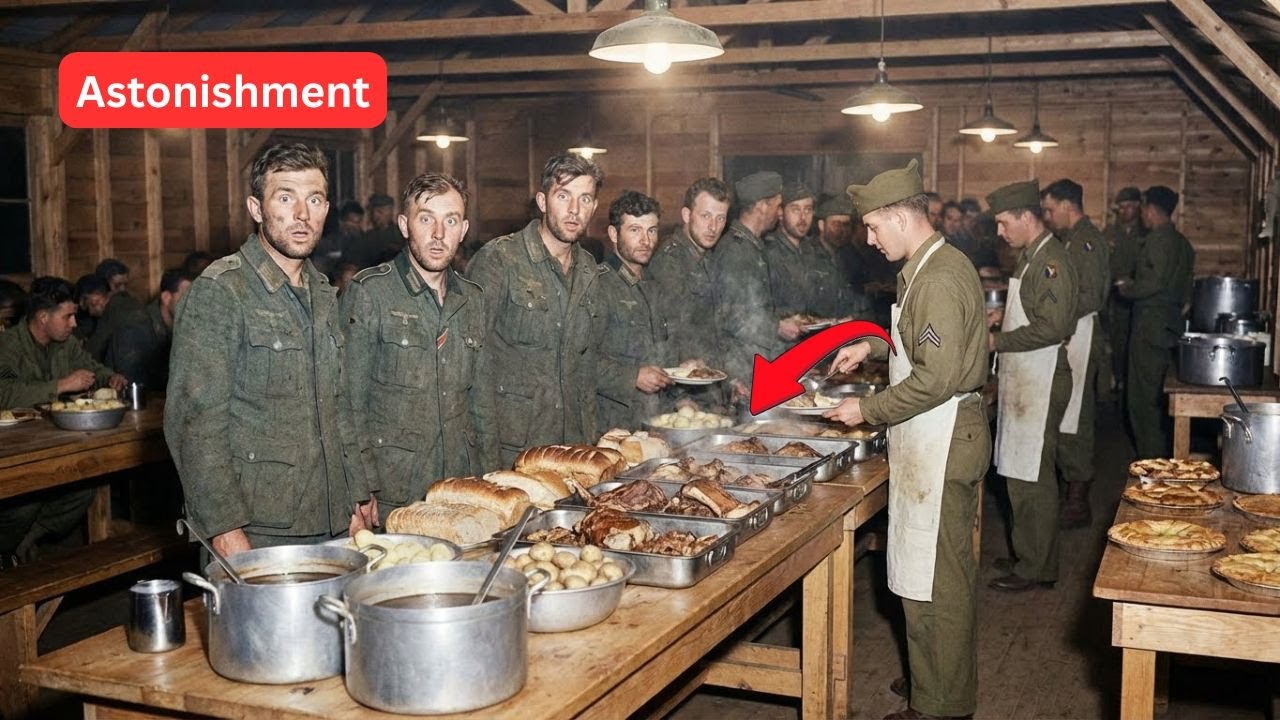 German POWs Surprised by the Abundance of Food in American Mess Halls ...