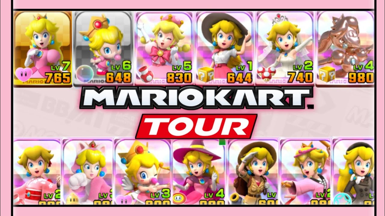 Mario Kart Tour - Princess Peach character select voice clips - YouTube