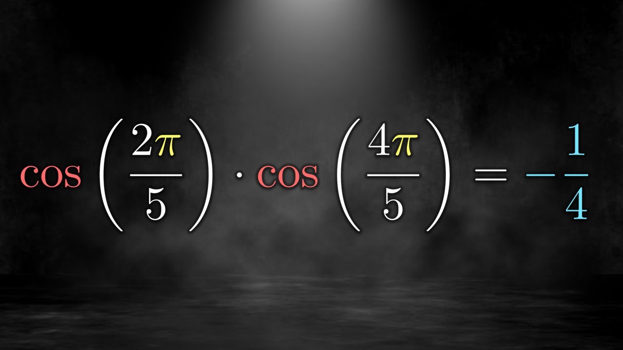 cos(2π/5)·cos(4π/5)=-1/4, una Demostración con Números Complejos - YouTube