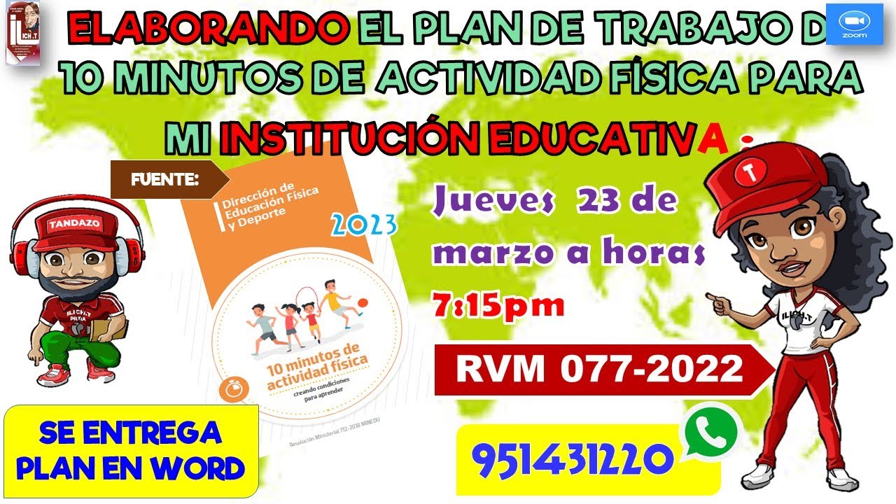 10 MINUTOS DE ACTIVIDAD FISICA- ELABORANDO PLAN DE TRABAJO PASO A PASO ...