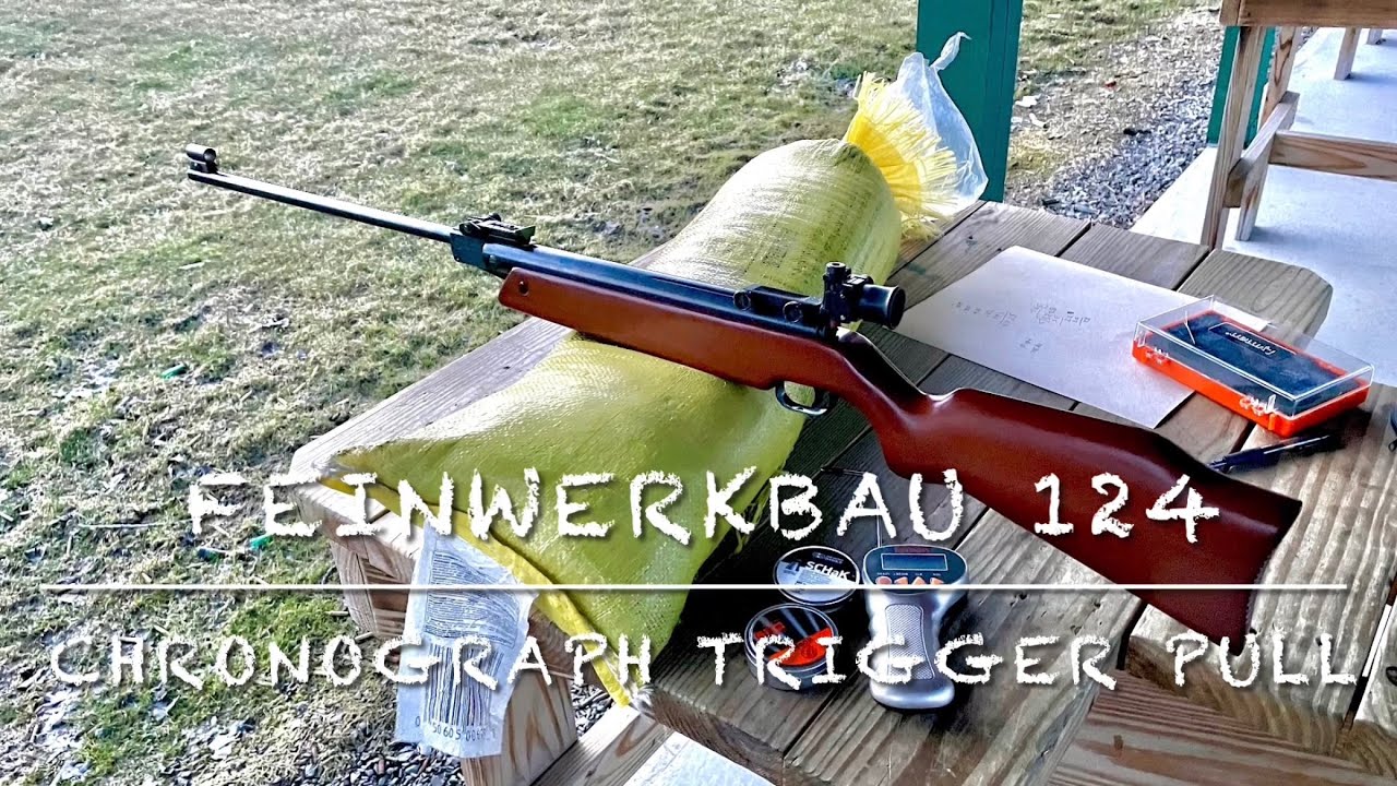 Feinwerkbau 124 first groups, chronograph testing, trigger pull testing ...