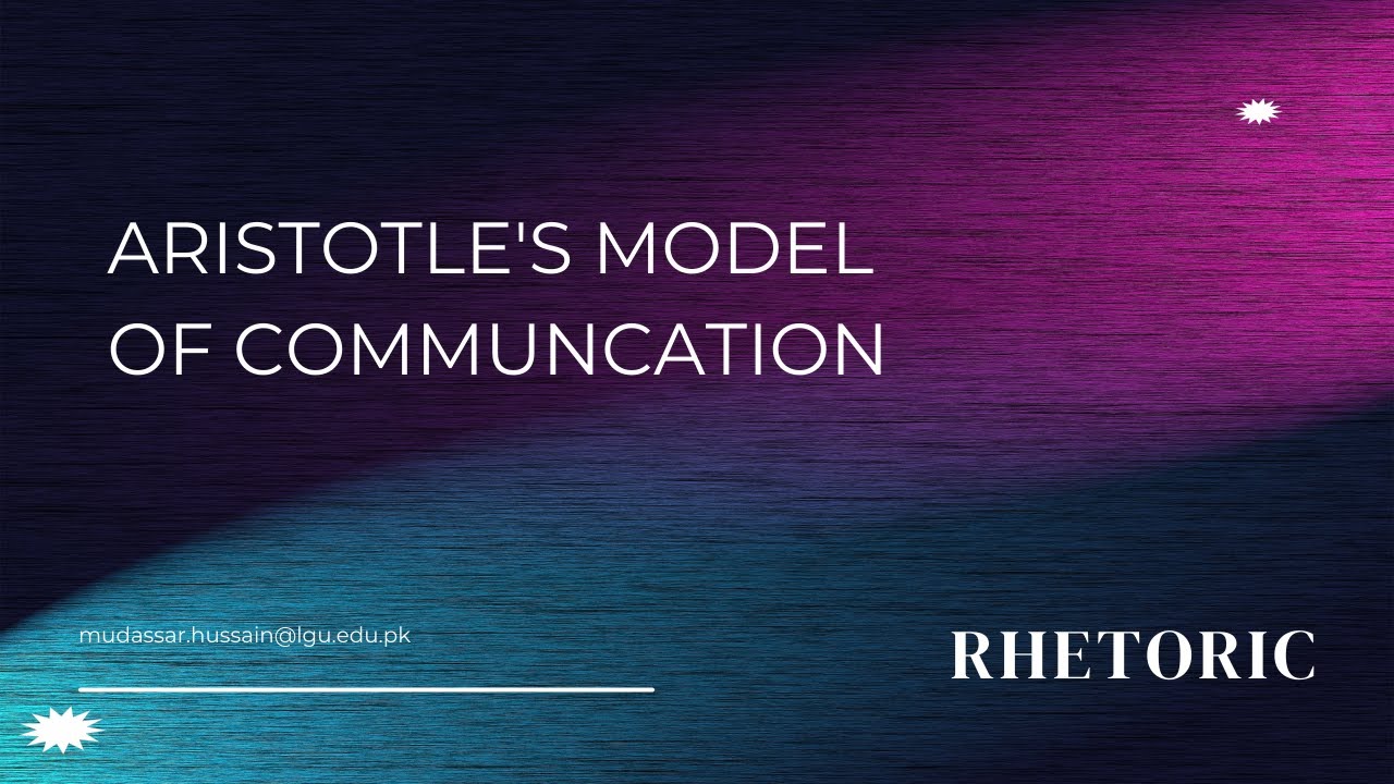 Aristotle's Communication Model | What is communication ...