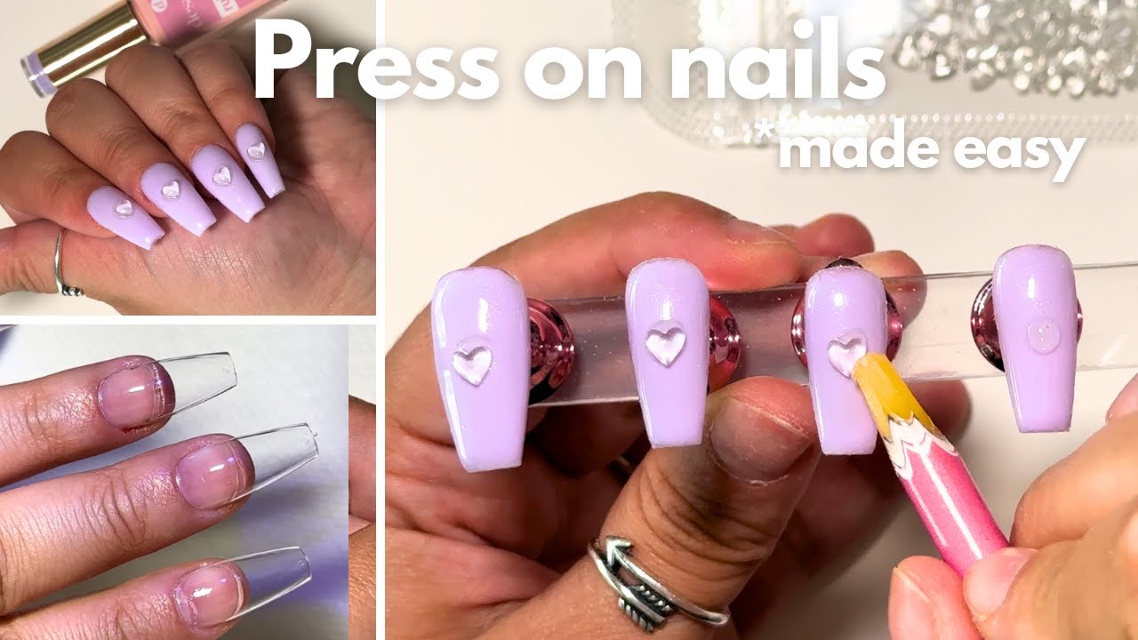 How To Make & Apply Press On Nails Using GEL X Tips - At Home - YouTube