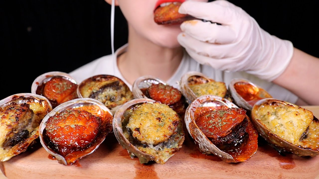 전복구이 먹방 Grilled Abalone Mukbang NO TALKING MUKBANG - YouTube