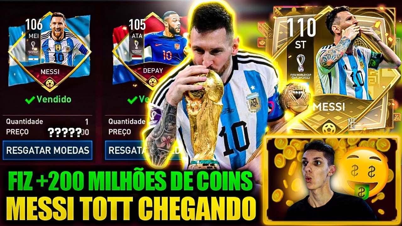 FIZ 200 MILHÕES DE COINS ASSIM🔥 MESSI TOTT CHEGANDO & MERCADO VAI CAIR ...
