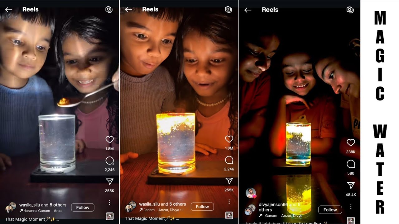 Water Glass Trend in Instagram | How To Make Water Glass Reels Trend ...