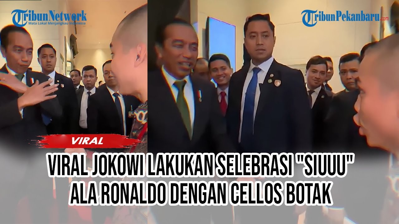 AKSI Jokowi Selebrasi "Siuuu" Ala Ronaldo dengan Cellos Botak Viral ...