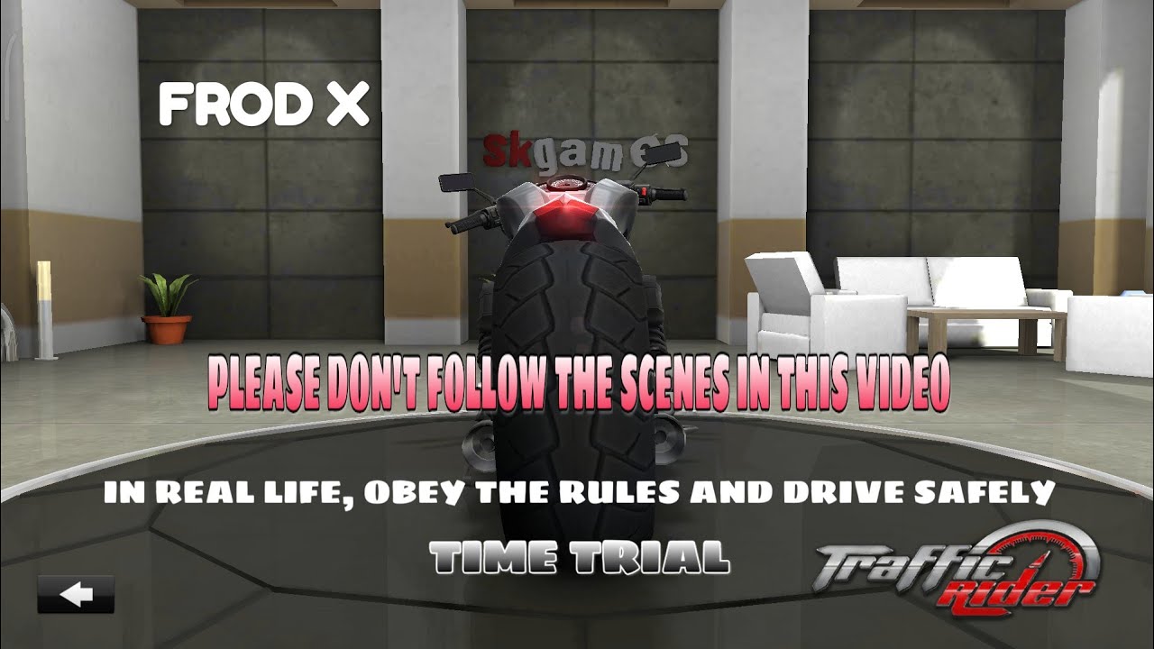Time trial FROD X on the traffic rider game. - YouTube