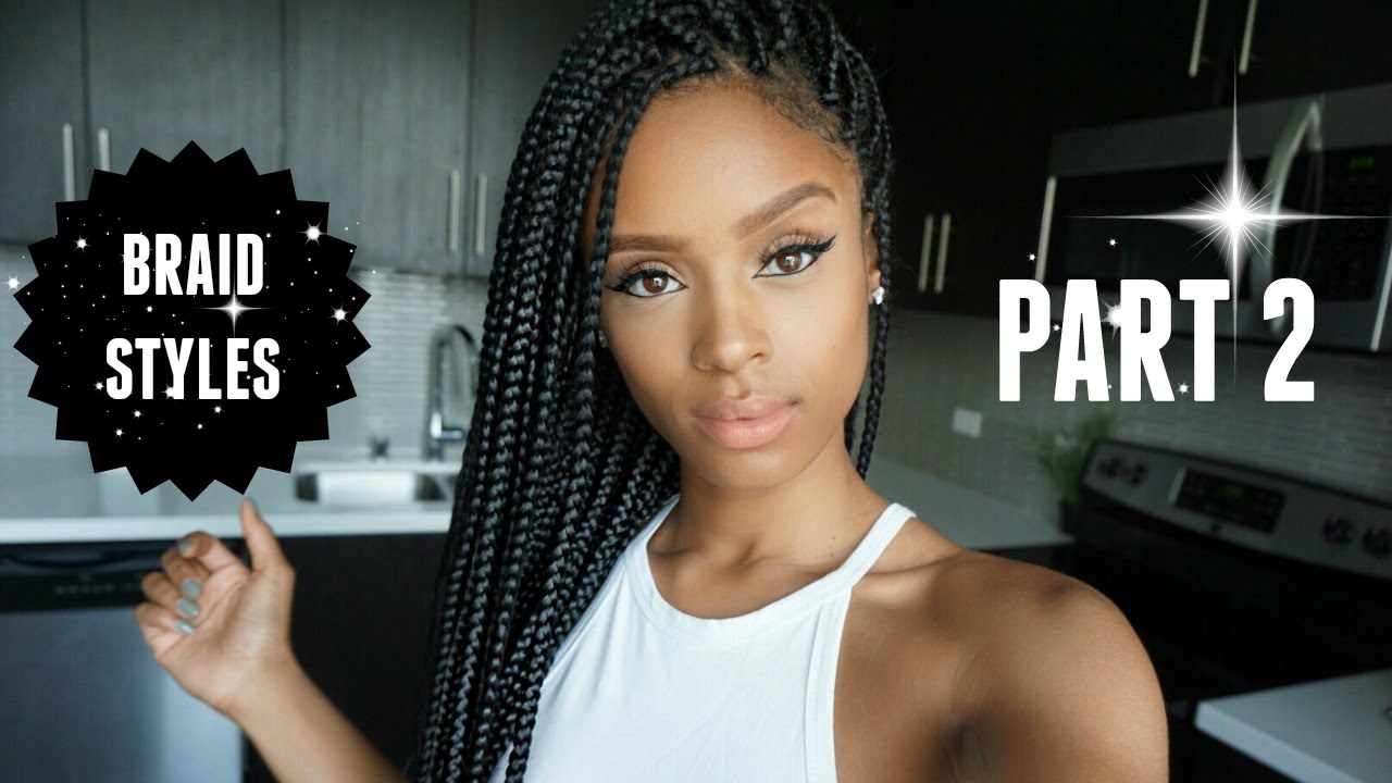 BRAID STYLES PT. 2: ALL UP BUN + FRENCH BRAIDS - YouTube
