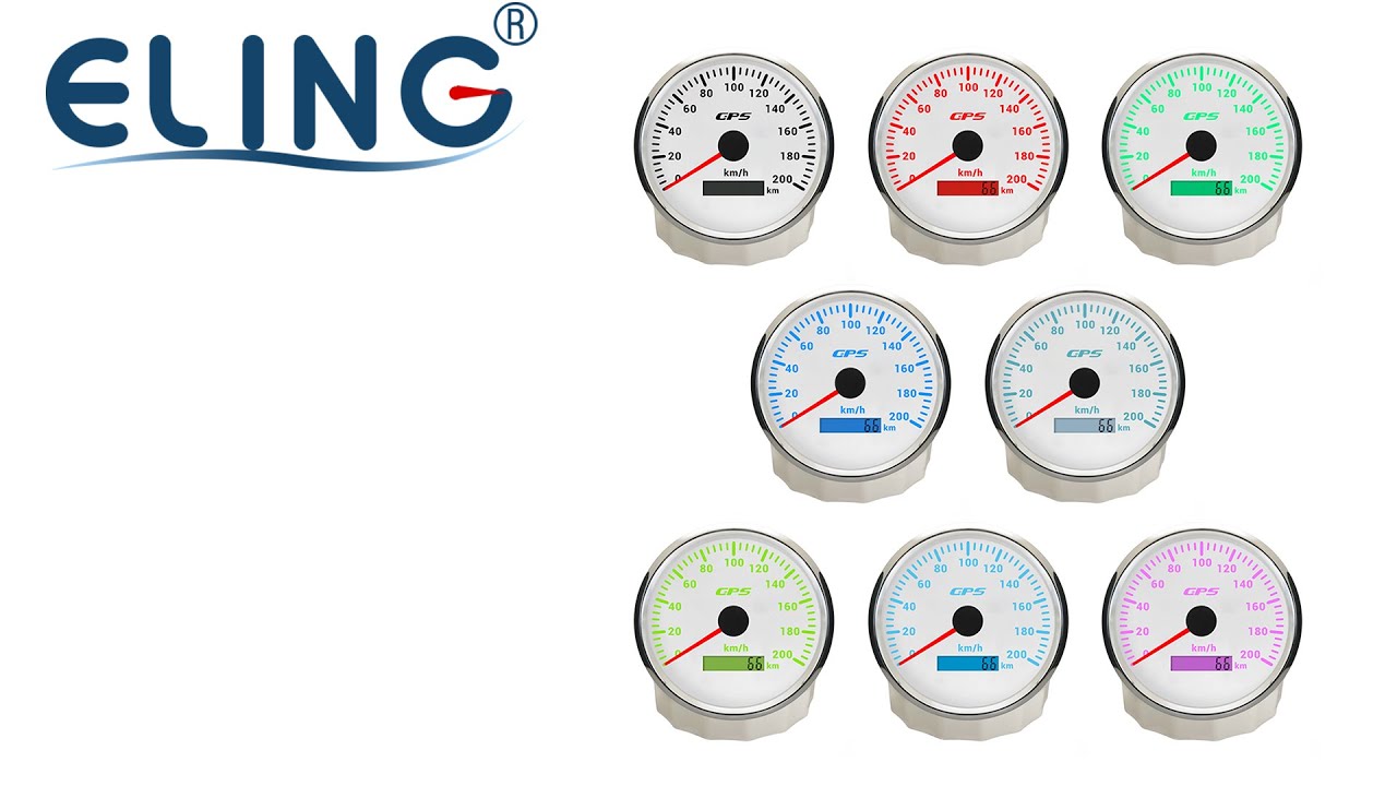 ELING 110mm 0-200km/h Speedometer GPS Odometer with 7 Colors Backlights ...