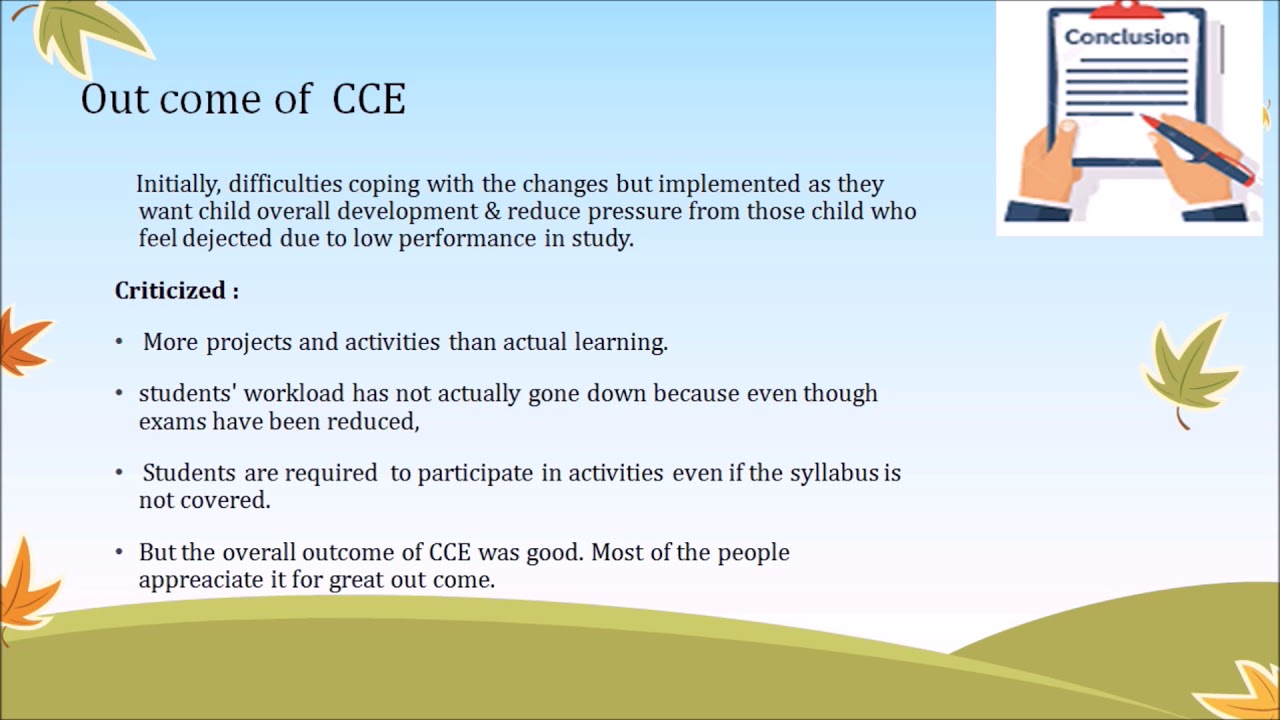 CCE Comprehensive and Continuous Education 4 - YouTube