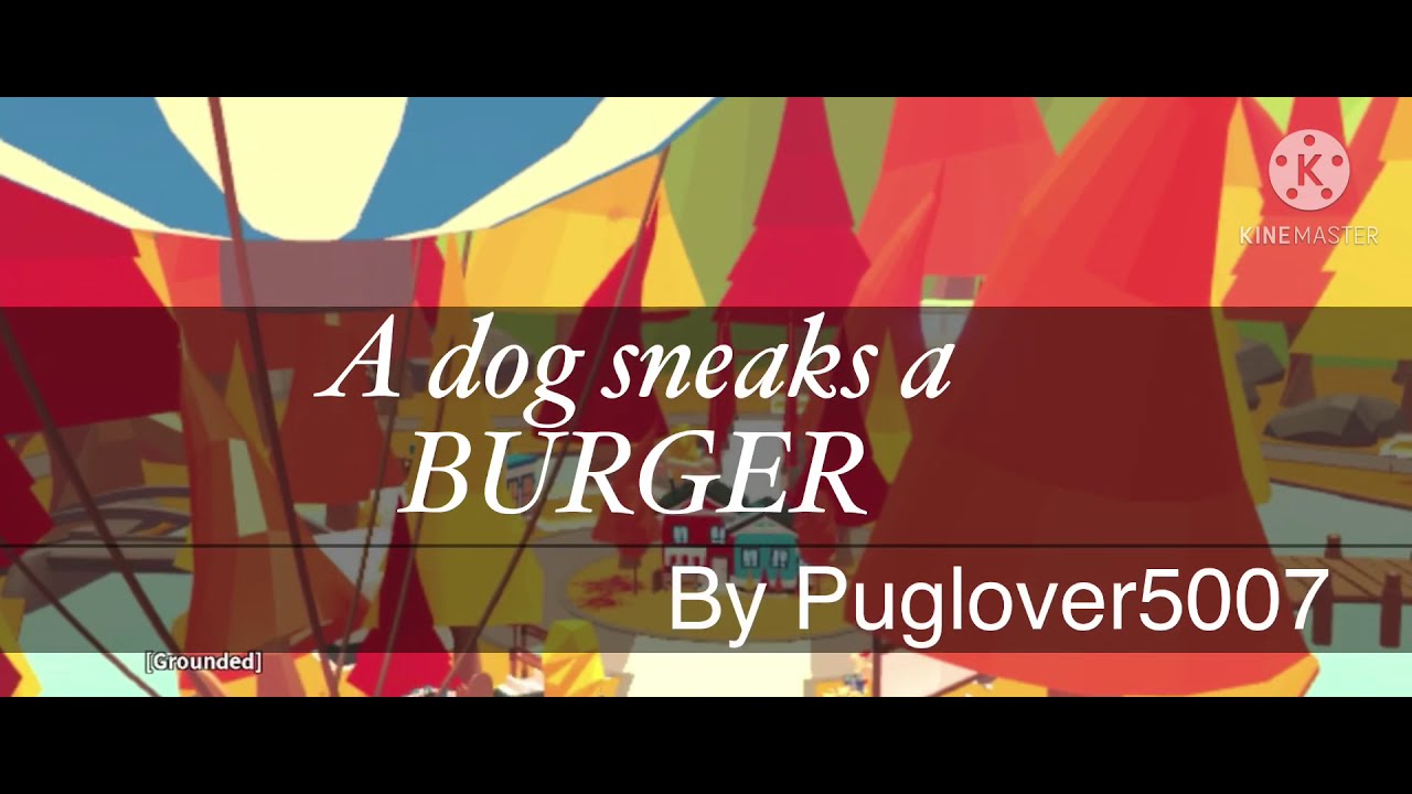 A dog sneaks a burger adopt me |Short skit| - YouTube