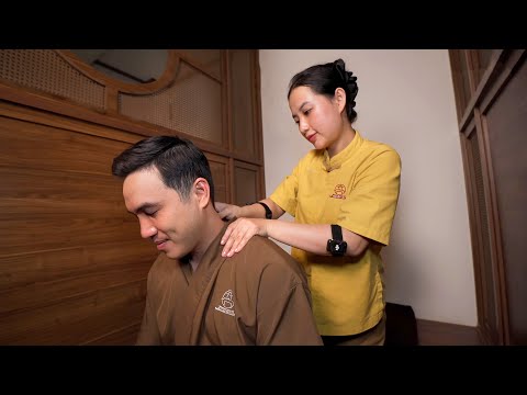 ASMR derin rahatlama ve uyku için esnetmeyle mükemmel tam vücut yağ masajı