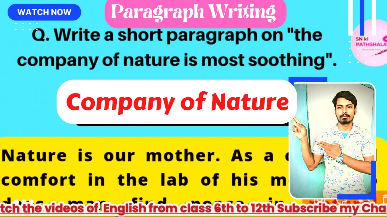 Paragraph on the Company of Nature |Company of Nature is the most ...