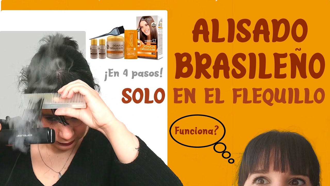 ALISADO BRASILEÑO EN FLEQUILLO | En casa paso a paso ¿¿Funciona?? - YouTube