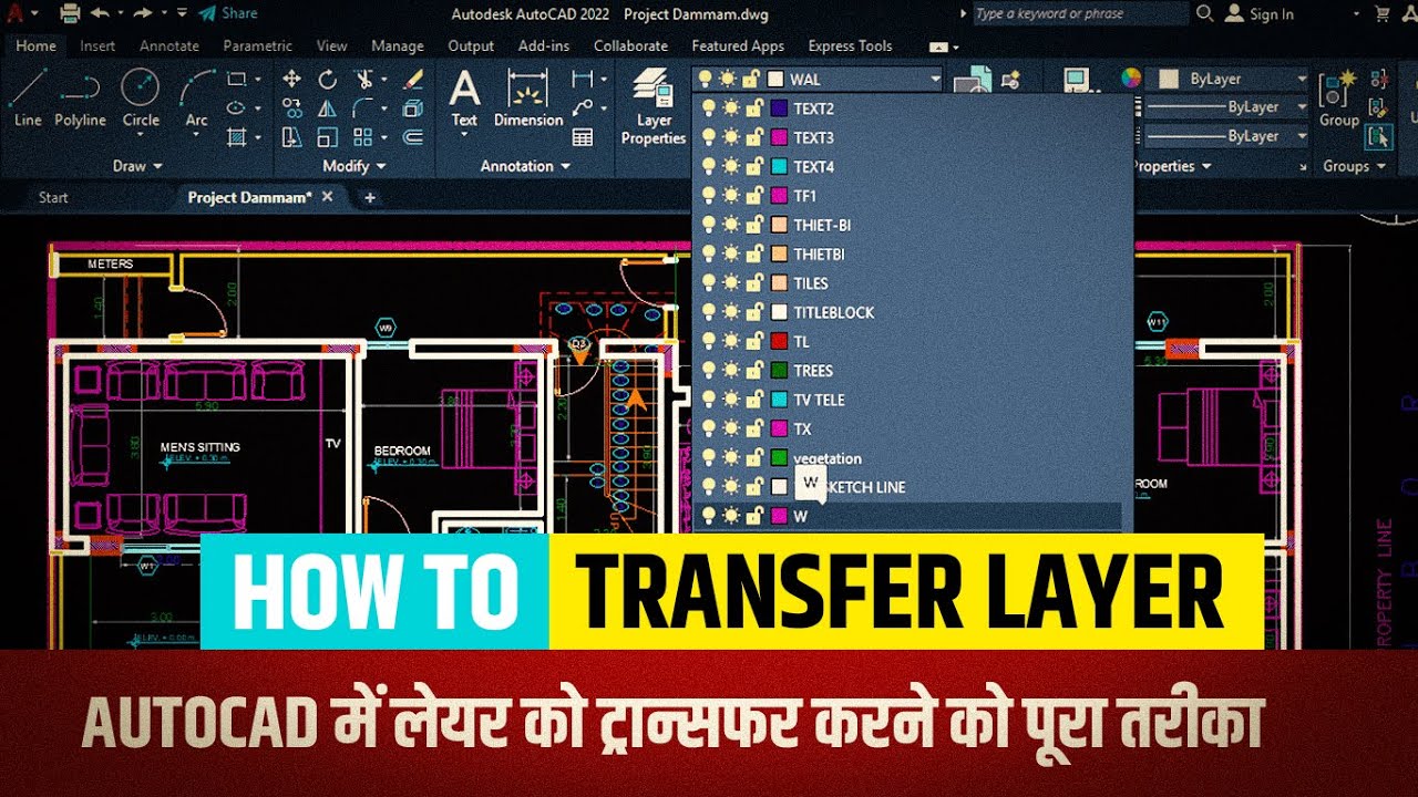 How i Transfer Layer in AutoCAD Detail video in Hindi By | लेयर ...