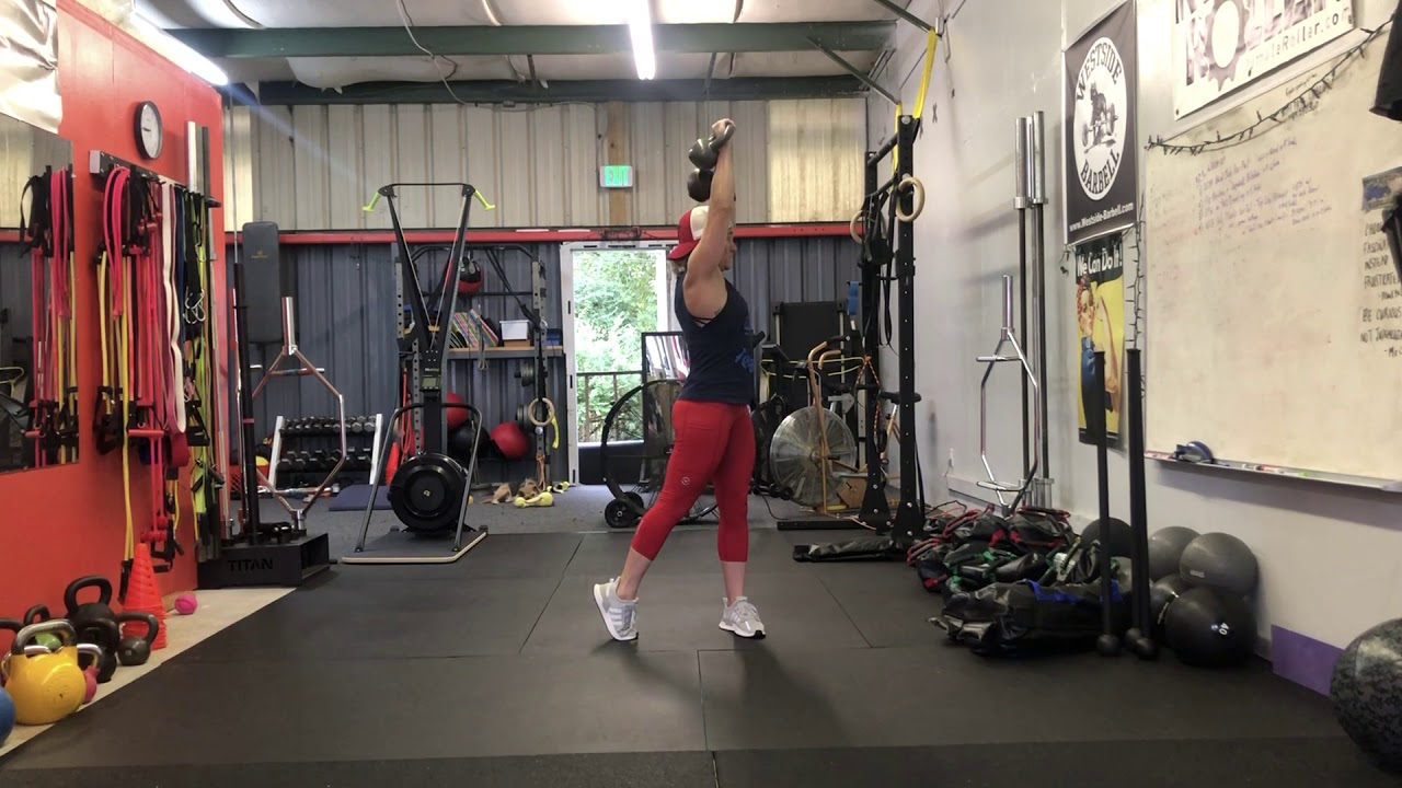 Kettlebell Offset Rotational Overhead Press - YouTube