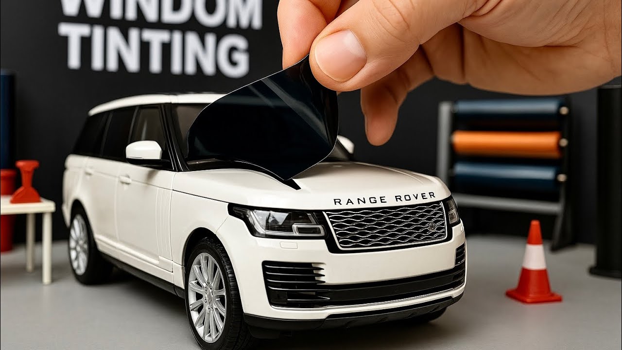 Applying Window Film to Range Rover Vogue Diecast Model Car - YouTube