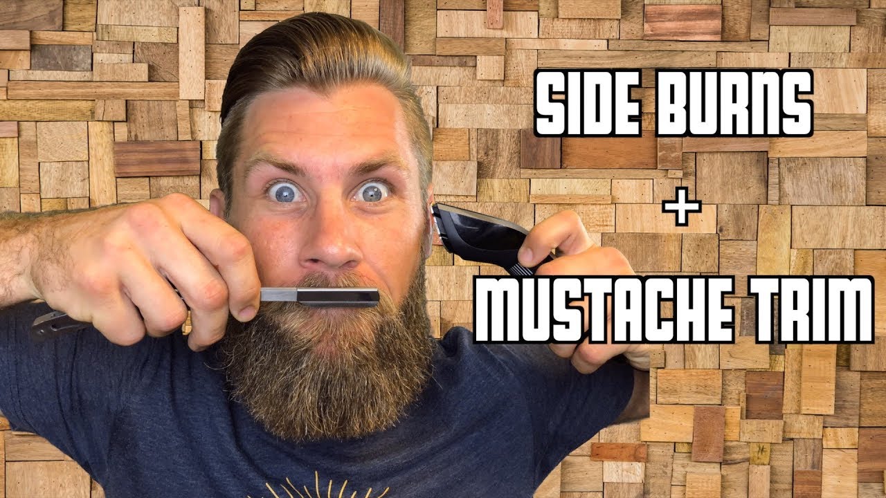Side Burn Managment + Mustache Trim!!! - YouTube