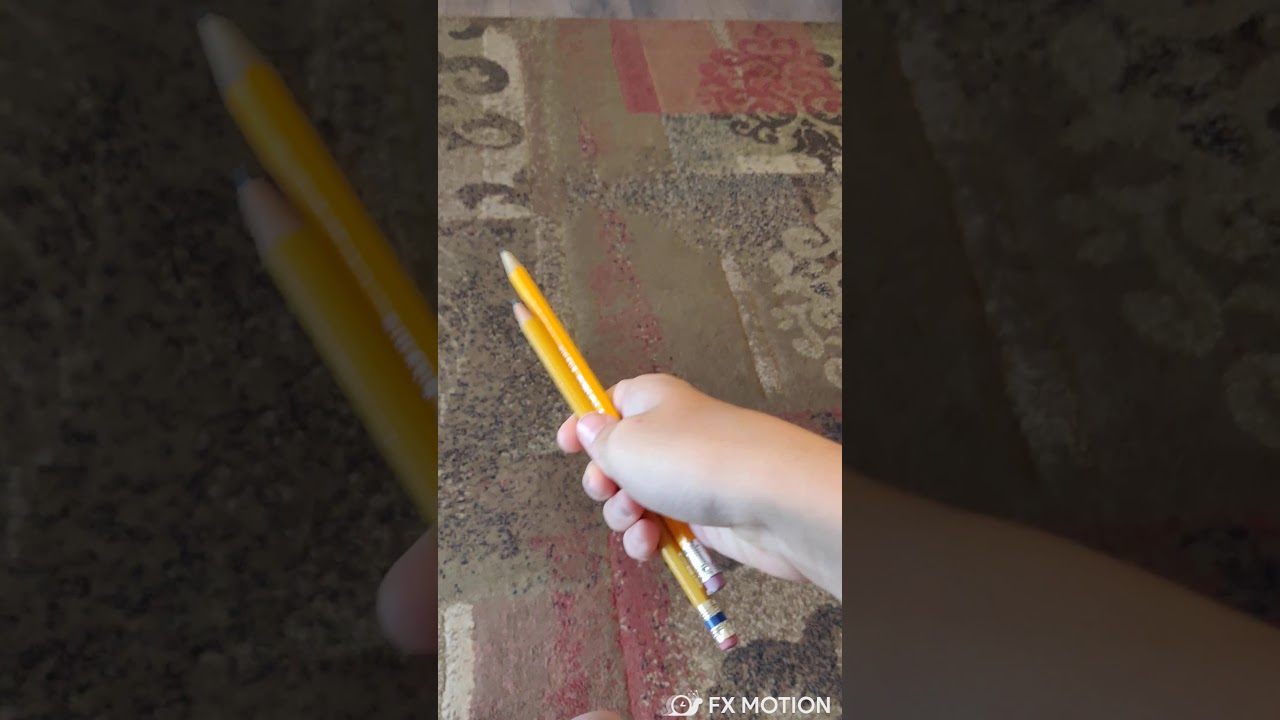 Throwing two pencil in reverse - YouTube