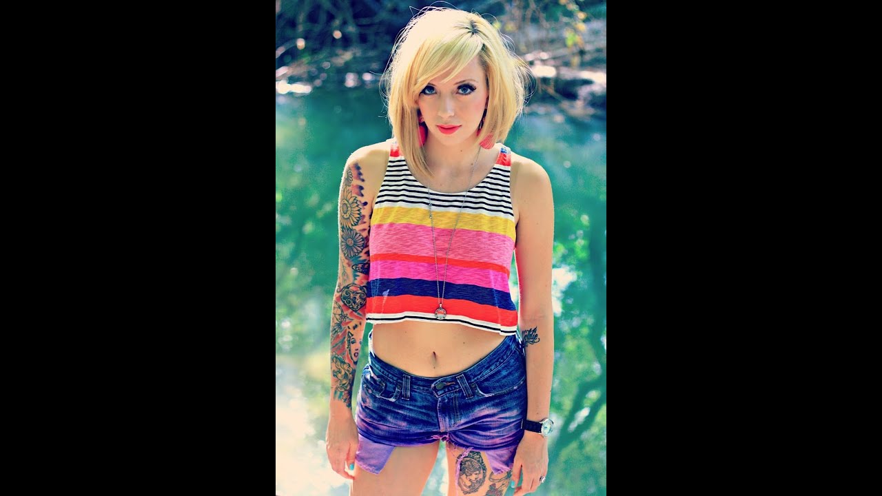 My new pixie cut/vote for my tattoos!! - YouTube