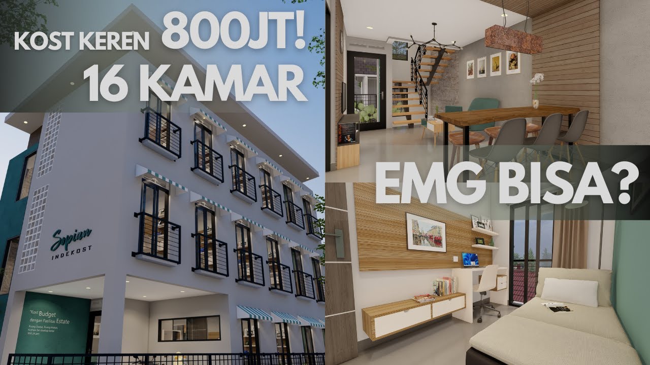 Bikin Betah! Desain Kost-Kostan Modern dengan Fasilitas Keren! - YouTube
