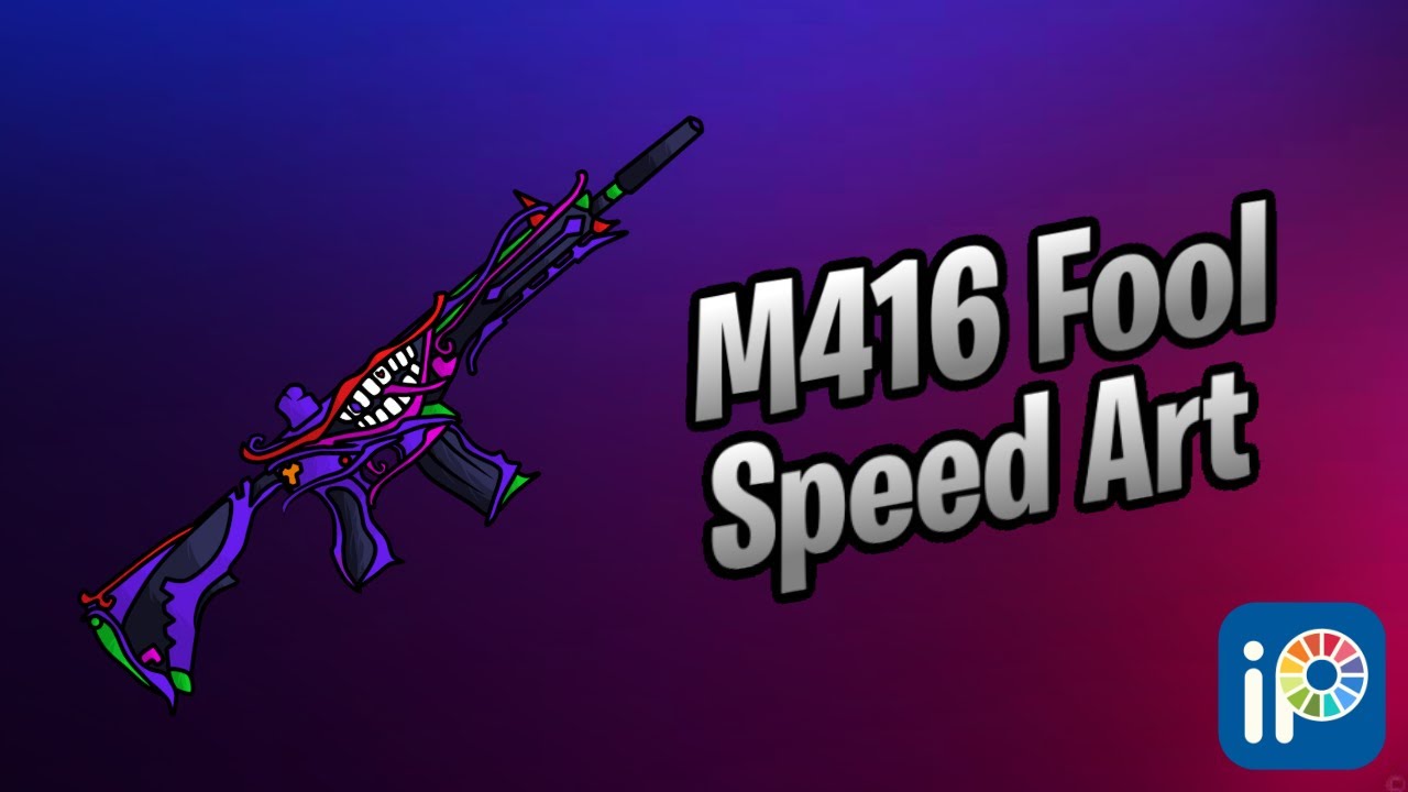 M416 Fool vector logo speed art on ibis Paint X || M416 Fool tutorial ...