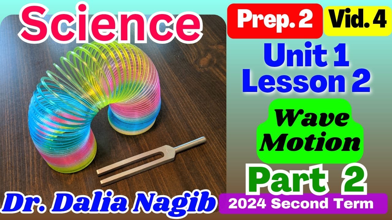Science Prep 2 Unit 1 lesson 2 Wave Motion Part 2 ساينس تانية اعدادي ترم ثاني 2024 - YouTube