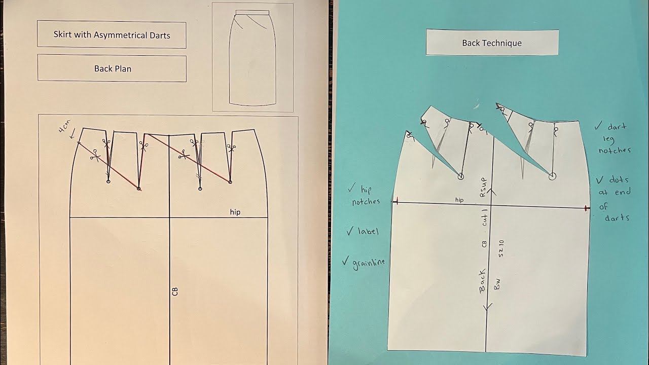Asymmetrical dart back - YouTube