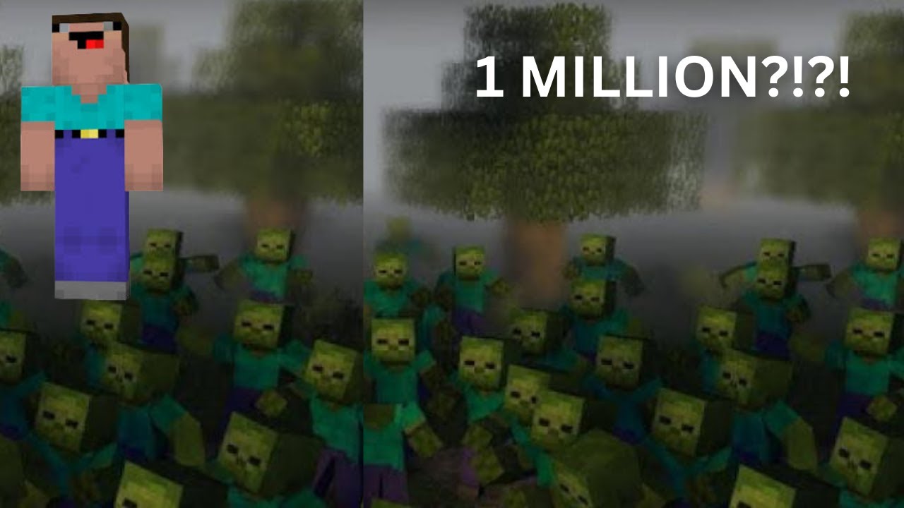 Fighting 1 Million Minecraft Zombies?!?! - YouTube
