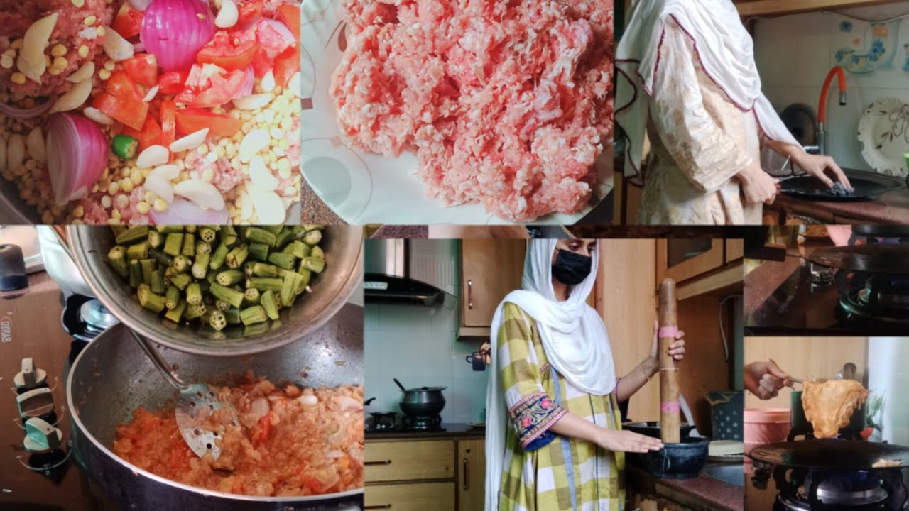 Pakistani house wife's house work vlog and simple food shami kabab or ...