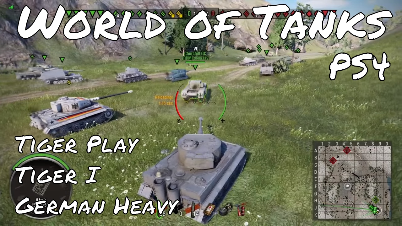 Tiger Play | Tiger 1 German Heavy | World of Tanks | PS4 - YouTube