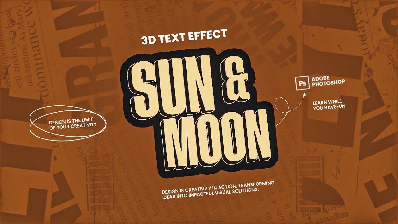 How to Create a 3D Text Effect using Photoshop. Adobe Photoshop Tutorial, 3d Text, Flyer design ...